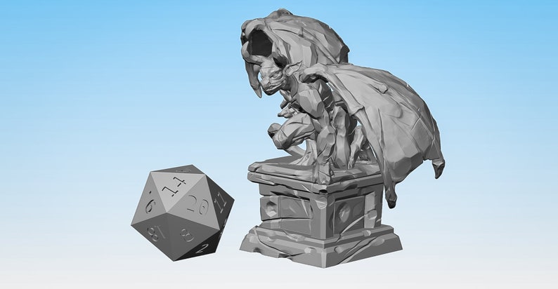 GARGOYLE PETRIFIED 02 Von 03 3D Print Mini Resin | Etsy