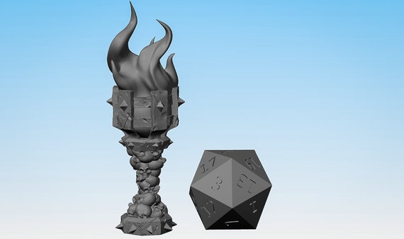 TORCH undead Dungeon Props Dungeons and Dragons Dnd - Etsy