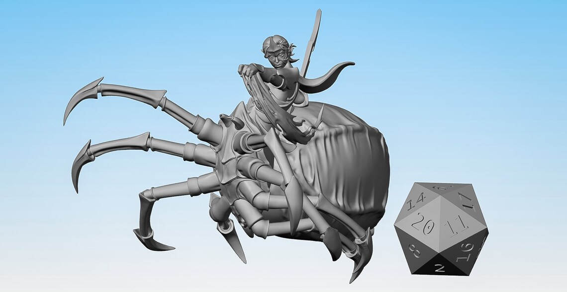 DRIDER Dungeons and Dragons Dnd Pathfinder Tabletop - Etsy