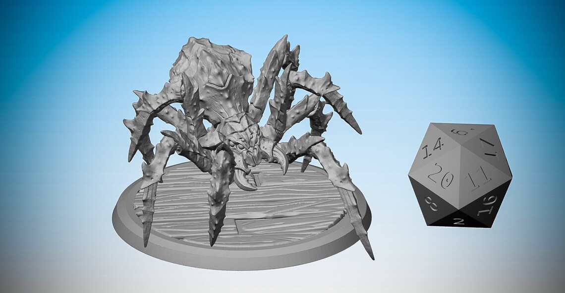 GIANT SPIDER attacking Dungeons and Dragons - Etsy