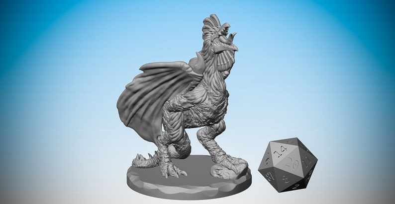 LARGE COCKATRICE Dungeons and Dragons Dnd Pathfinder - Etsy Ireland