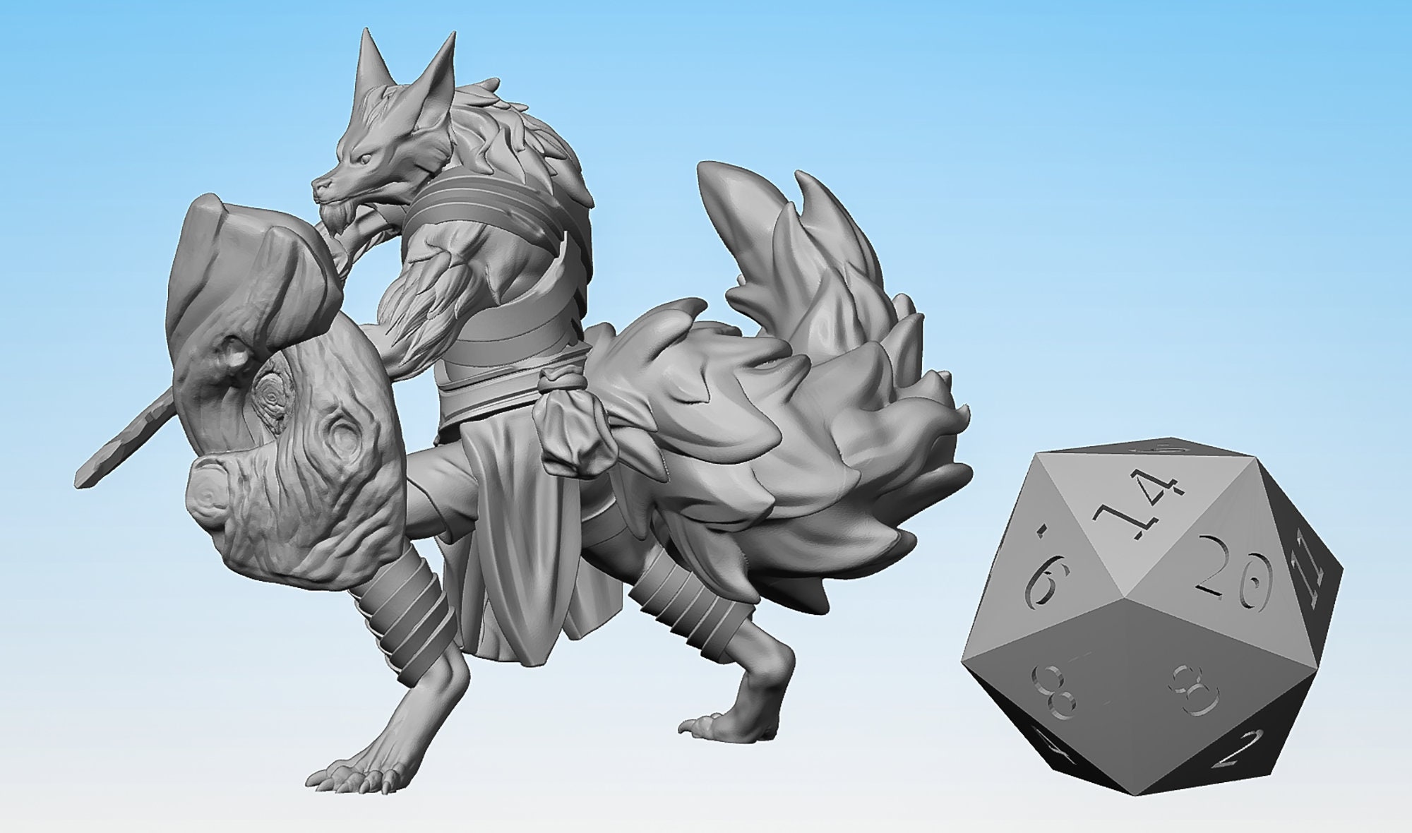 FOXKIN B fighter KITSUNE Dungeons and Dragons | Etsy