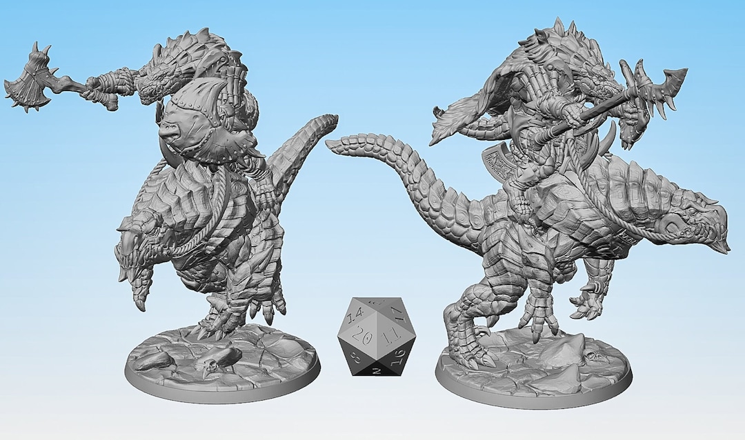 LIZARD RIDER brute Wyvern Rider C 2 Versions Dungeons and Dragons Dnd ...