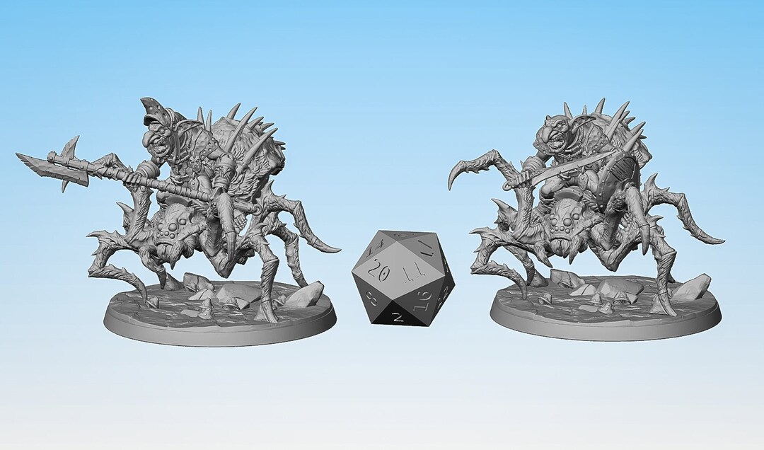 GOBLIN RIDER faldorn Spider Rider A 2 Versions Dungeons and Dragons Dnd ...