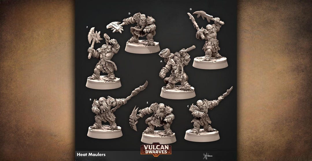 DWARF "heat Maulers" 7 Versions | 8K Print | Dungeons and Dragons | Dnd ...
