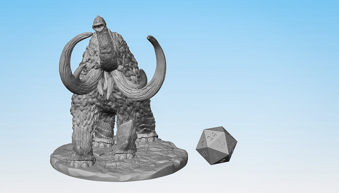 WOOLY MAMMOTH Dungeons and Dragons Dnd Pathfinder - Etsy UK