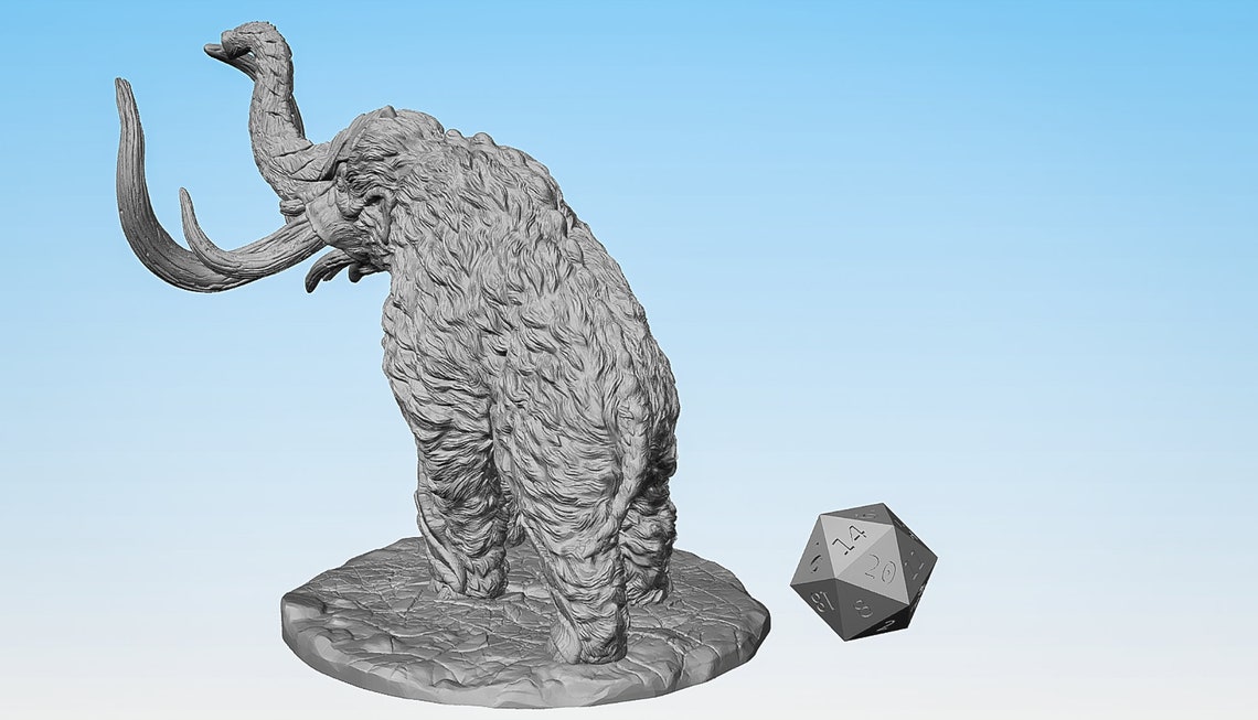 WOOLY MAMMOTH Dungeons and Dragons Dnd Pathfinder - Etsy UK