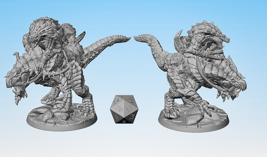 LIZARD RIDER brute Wyvern Rider D 2 Versions Dungeons and Dragons Dnd ...