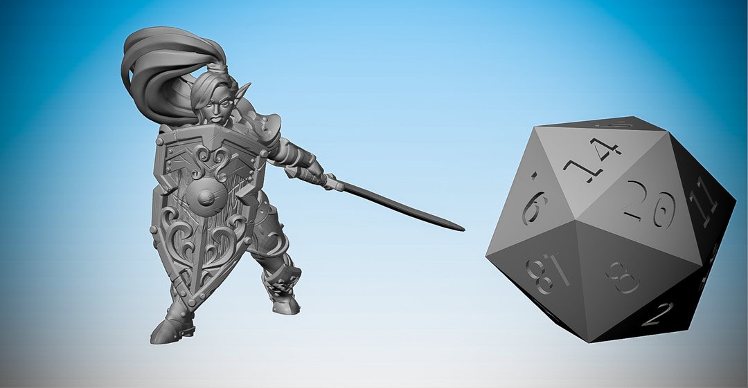 ELF WARRIOR blocking Dungeons and Dragons Dnd Pathfinder Tabletop RPG ...