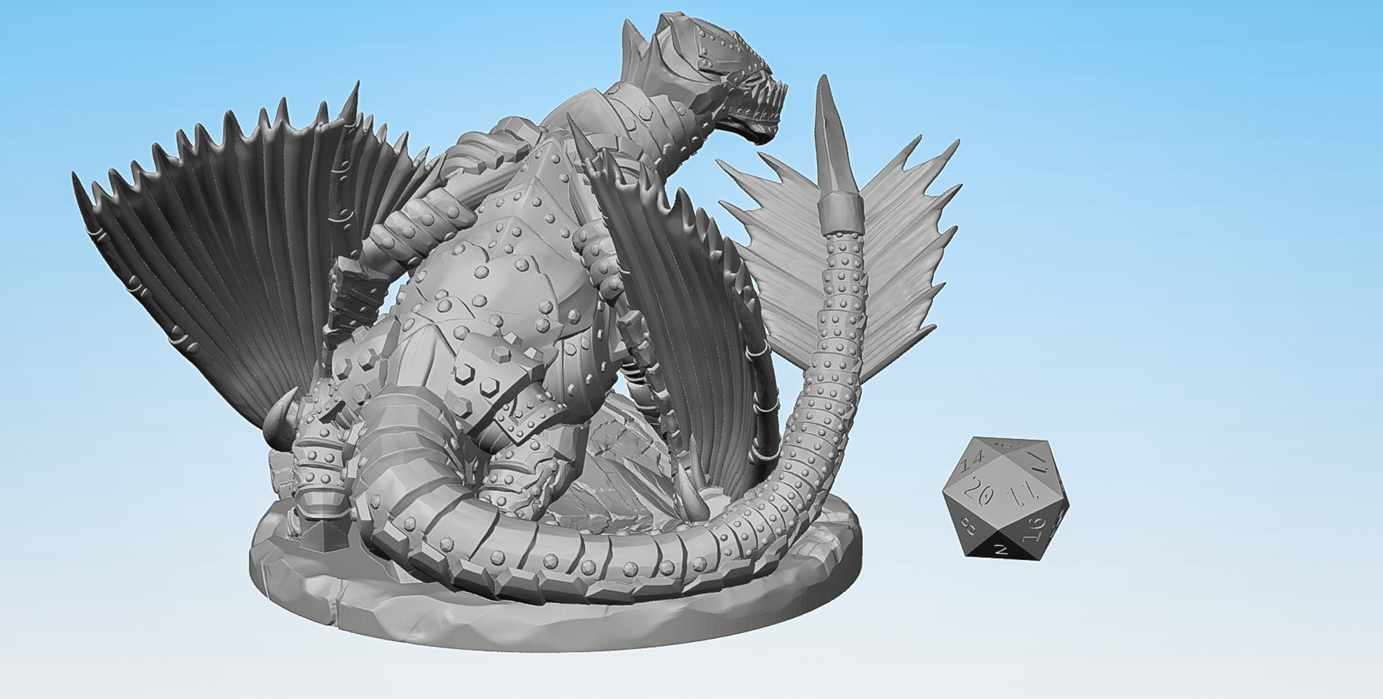 Demon STEEL DRAGON Dungeons and Dragons DnD Pathfinder | Etsy