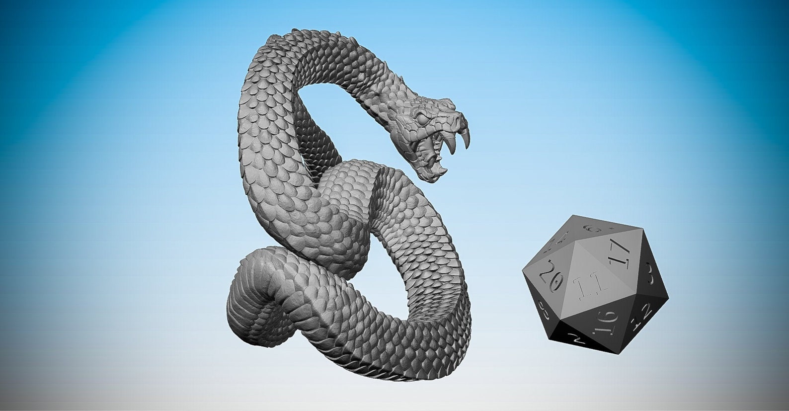 GIANT SNAKE 3D Print Mini Resin Dungeons and Dragons - Etsy