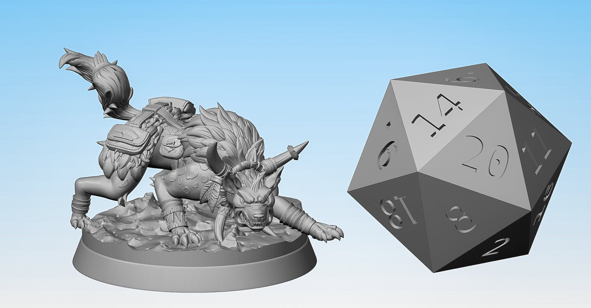 HYENA crouching Dungeons and Dragons Dnd - Etsy