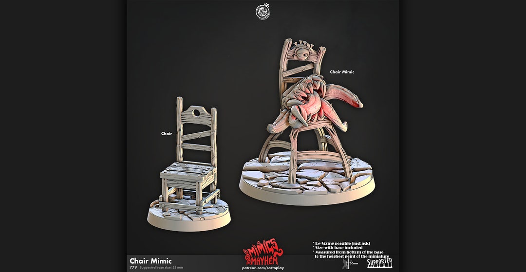 MIMIC "old Chair" | 12K Dnd | Wargaming | Dungeons and Dragons ...
