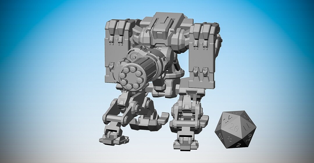 MINIGUN Roboter | 3D Print | Resin | 8K - Etsy.de