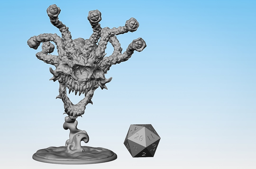 UNDEAD BEHOLDER Skeletal Dungeons and Dragons DnD 12K Print Pathfinder ...