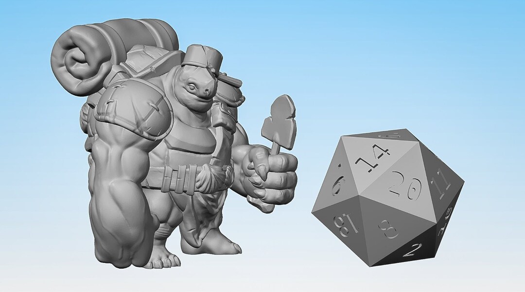 TORTLE Adventurer 02 Shovel Dungeons and Dragons DnD Pathfinder ...