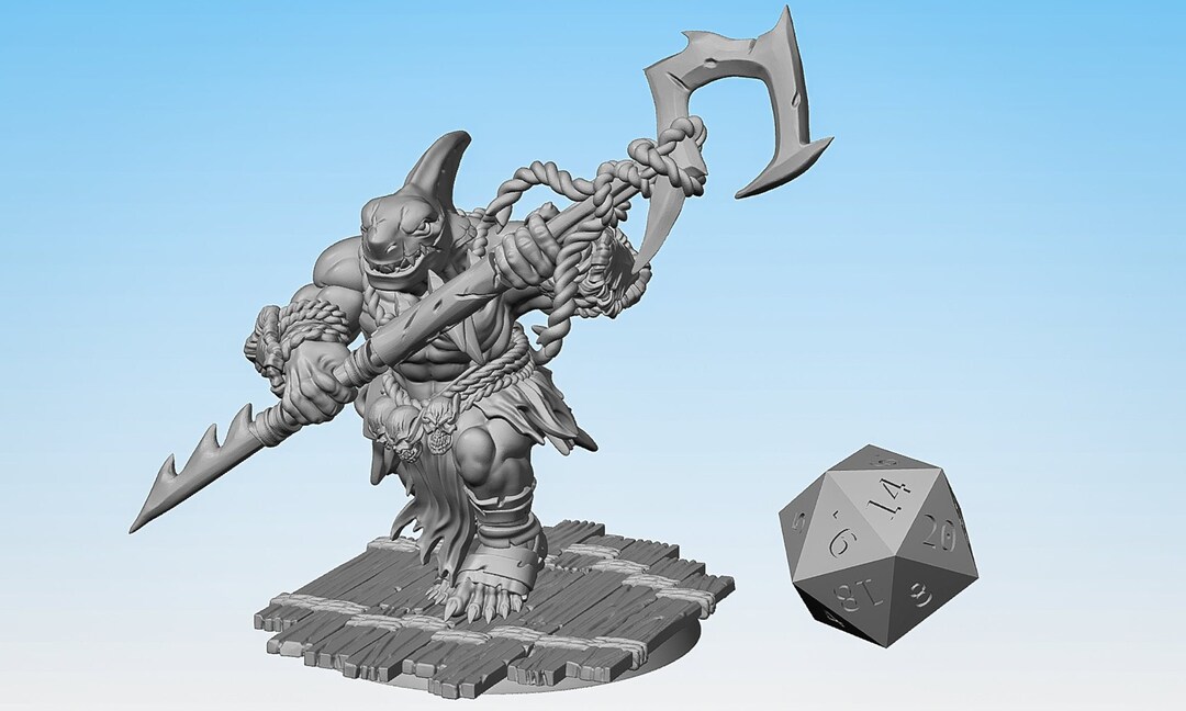 SHARK BERSERKER Hook-Harpoon Sharkin Dungeons and Dragons DnD ...