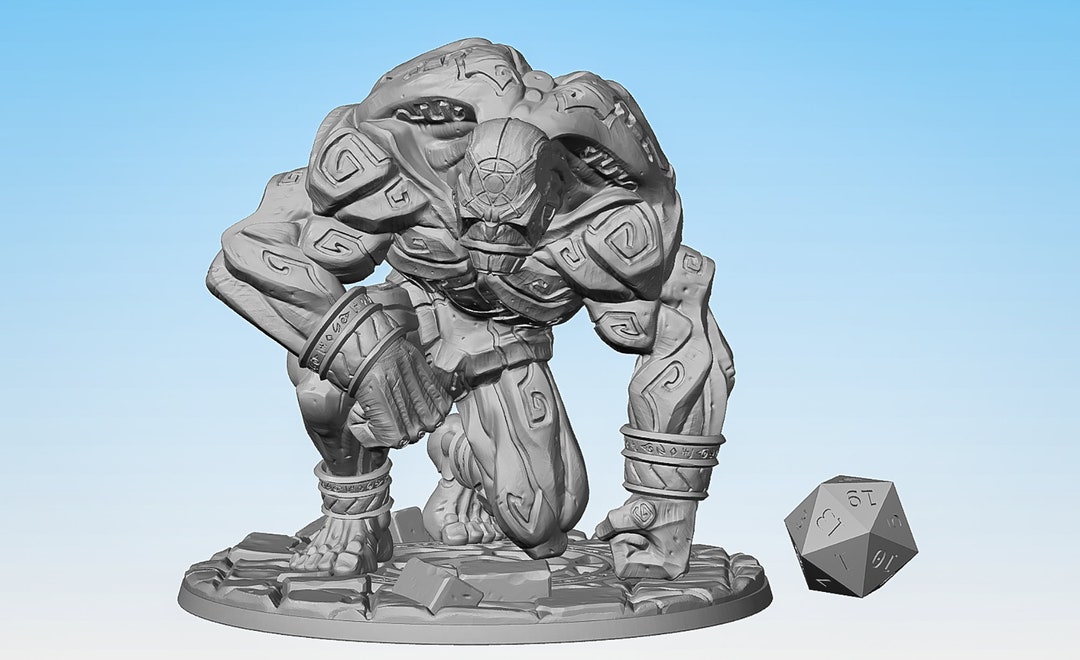 CLAY GOLEM deactivated Dungeons and Dragons Dnd Pathfinder Tabletop RPG ...
