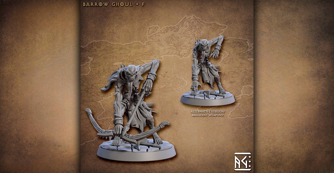 Ghoul barrow Ghoul F 8K 3D Print Dungeons and Dragons Dnd Pathfinder ...