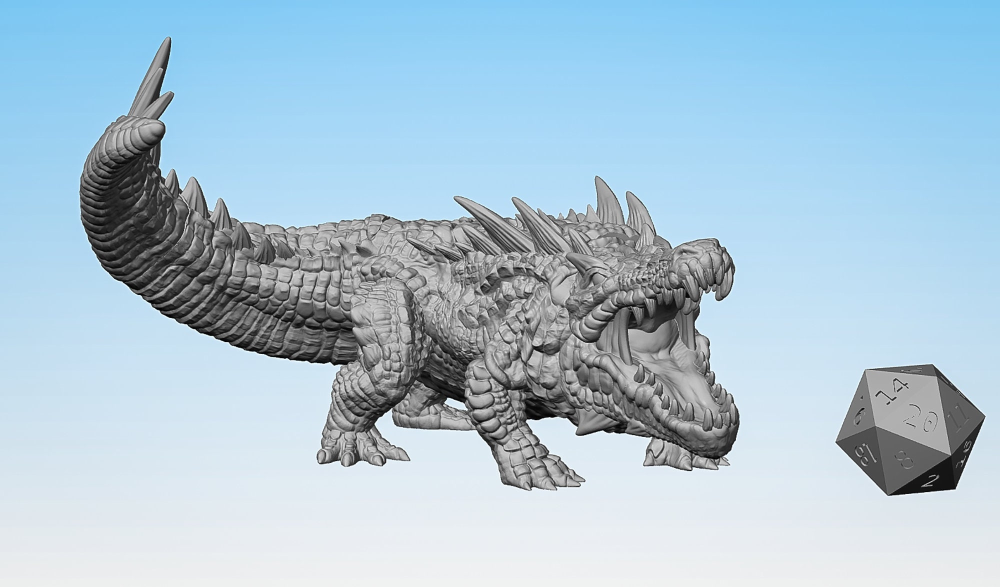 DIRE CROCODILE Dungeons and Dragons Dnd Pathfinder | Etsy