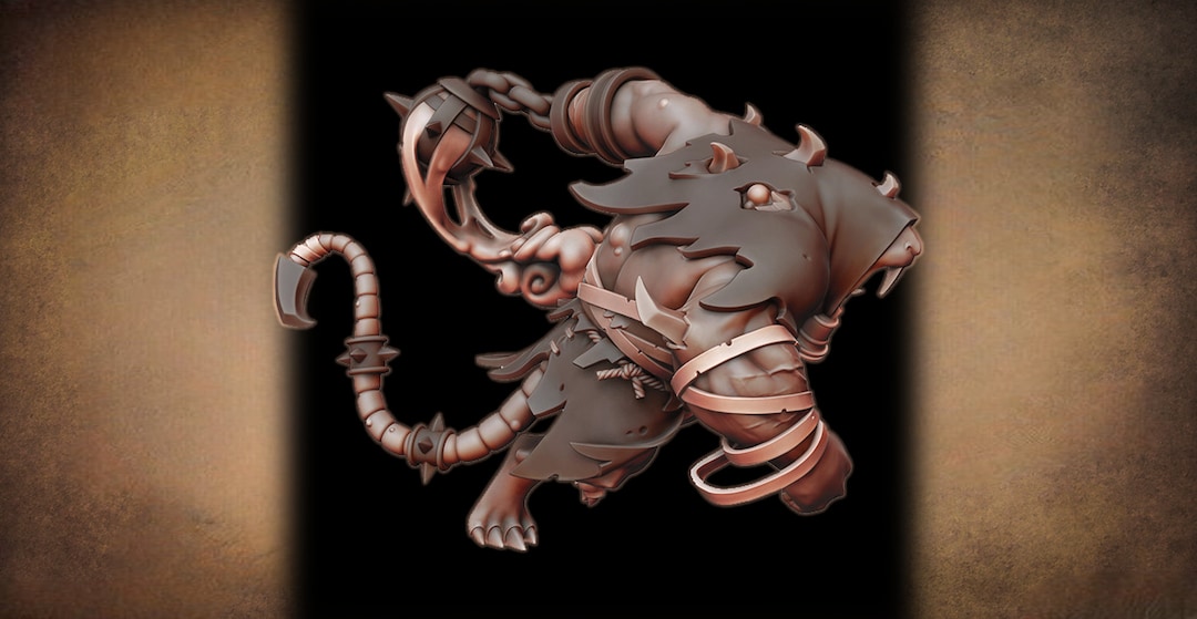 Plague Rat Ogre (skaven) | 12K 3D Print | Resin | Dungeons and Dragons ...