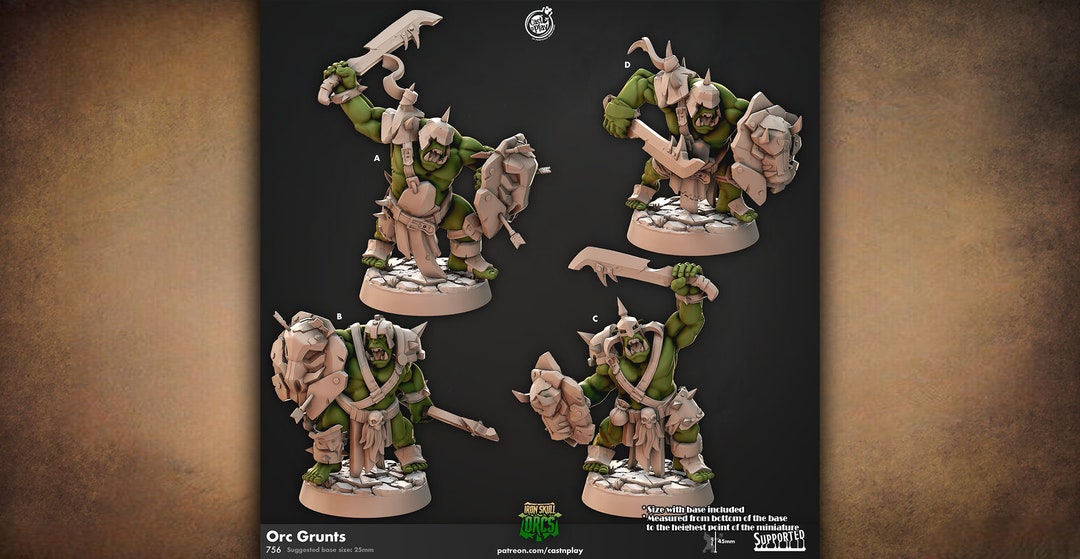 Orc Warrior orc Grunts 12K Dnd Wargaming - Etsy