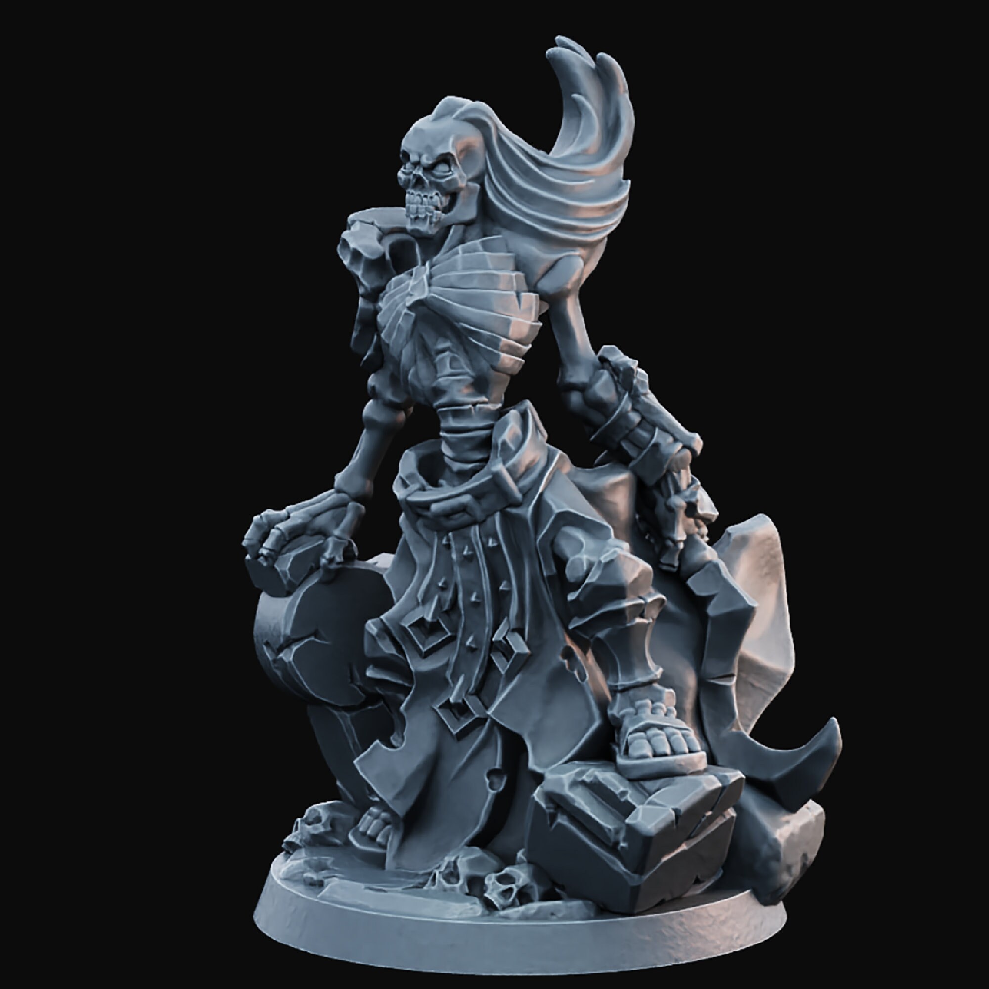 SKELETON FIGHTER scythe 01 Dungeons and Dragons - Etsy