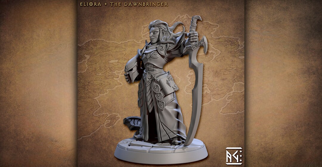 Elf Paladin "eliora, the Dawnbringer" | 12K 3D Print | Dungeons and ...