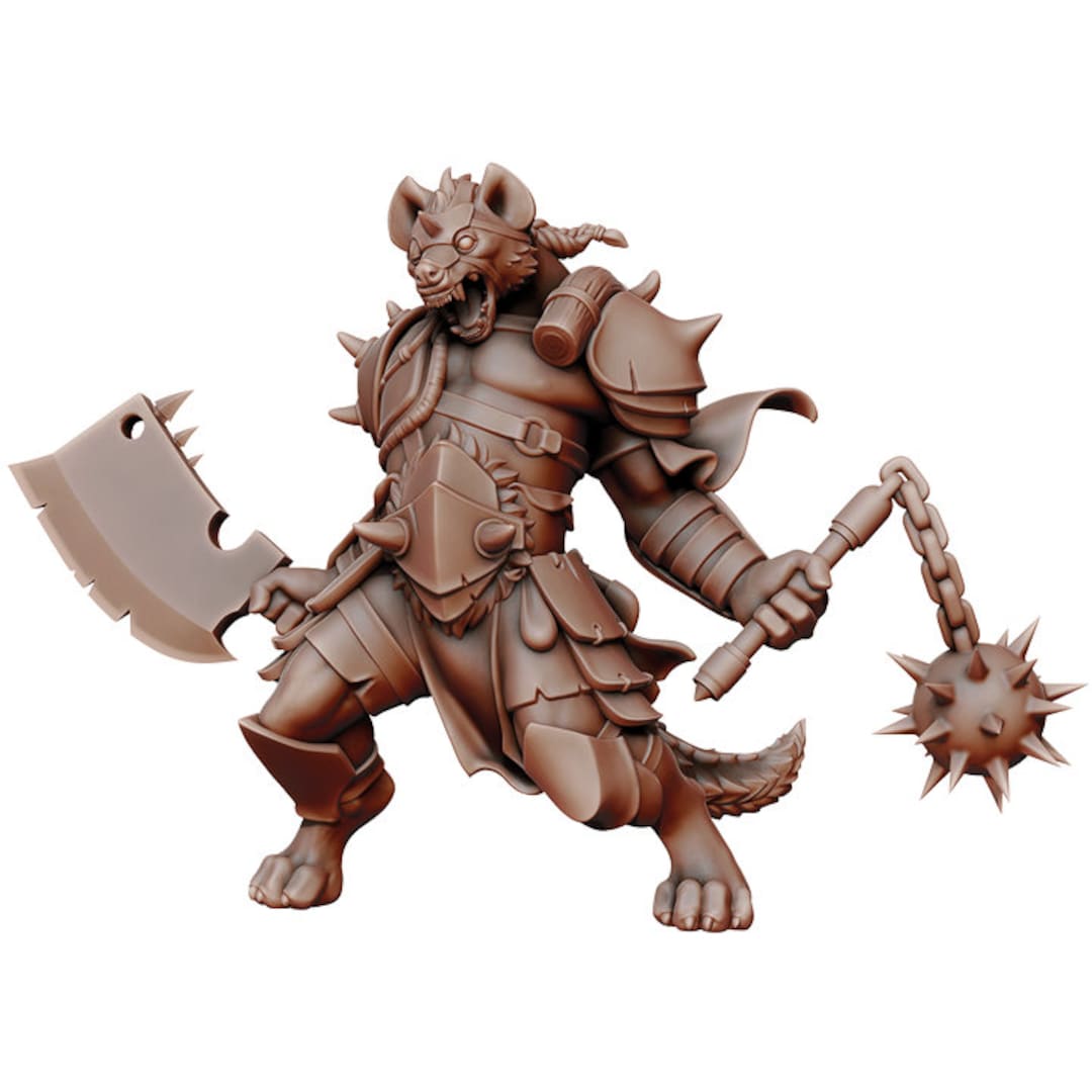 GNOLL BERSERKER Dungeons and Dragons Dnd Pathfinder Tabletop RPG Hero ...