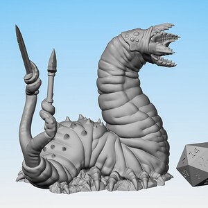 WARLOCK WORM Dungeons and Dragons Dnd Pathfinder Tabletop RPG Hero Size ...