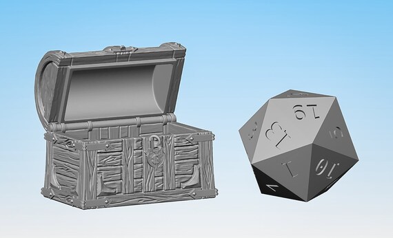 TREASURE CHEST open Empty Dungeons and Dragons Dnd - Etsy