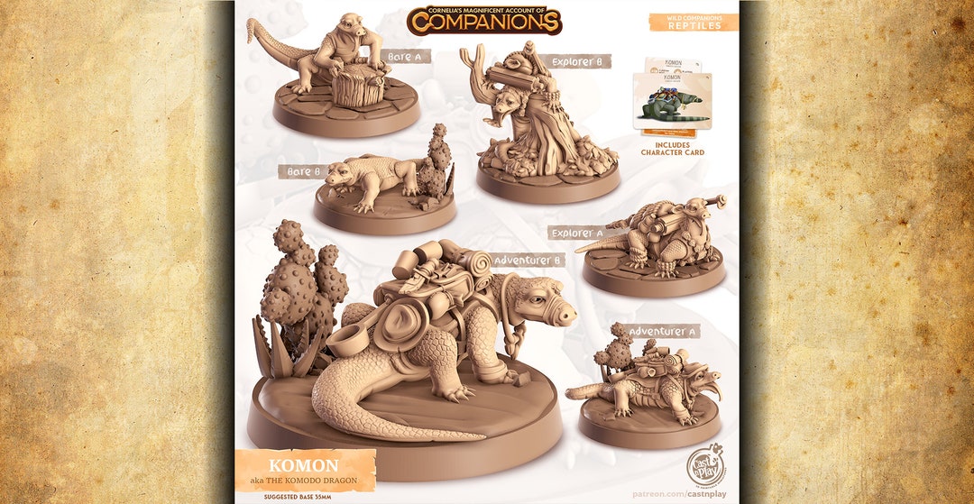 COMPANION komon the Komodo Dragon 8K Dungeons and Dragons Dnd ...