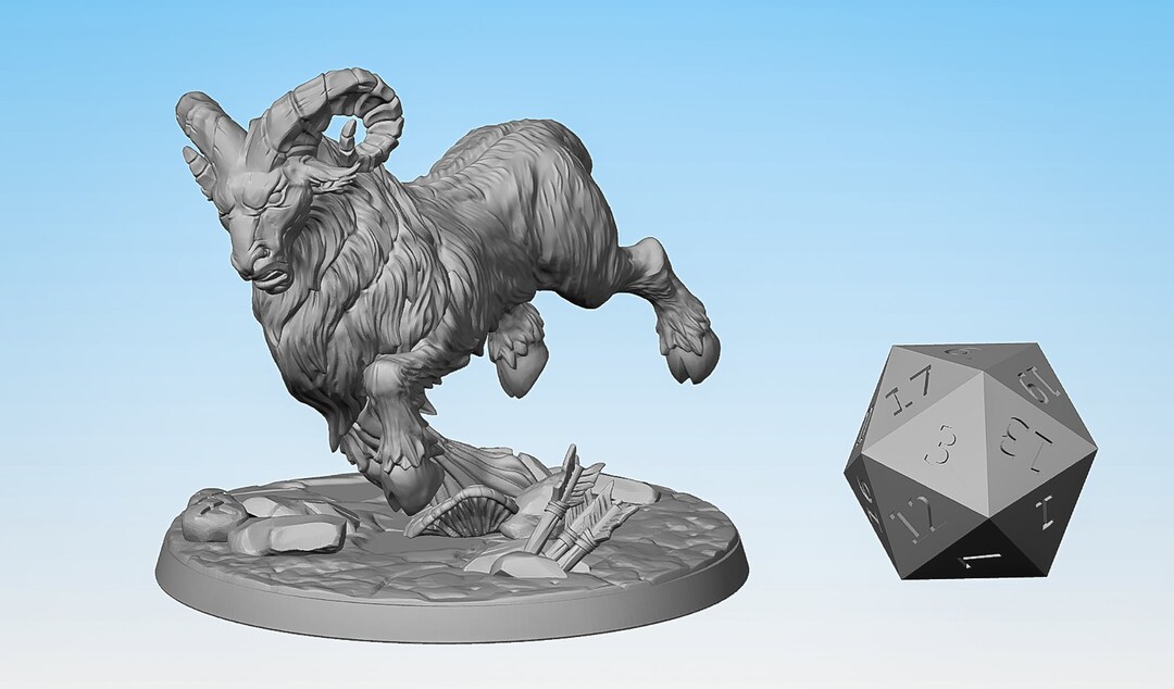 GIANT RAM D Dungeons and Dragons Dnd Pathfinder Tabletop RPAG Hero Size ...