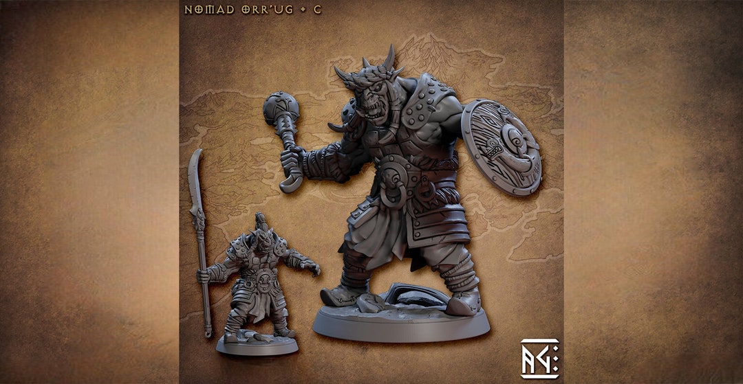 Orc nomad Orr'ug C Fighter 8K 3D Print - Etsy