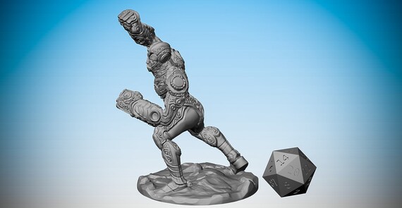 Hero Size Tabletop DnD Dungeons and Dragons Pathfinder ADAMANTINE GOLEM ...