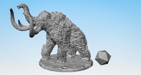 WOOLY MAMMOTH Dungeons and Dragons Dnd Pathfinder - Etsy UK