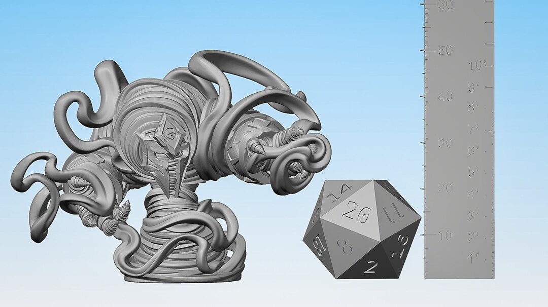 WIND ELEMENTAL 01 mask 3D Print Mini Resin Dungeons and Dragons ...