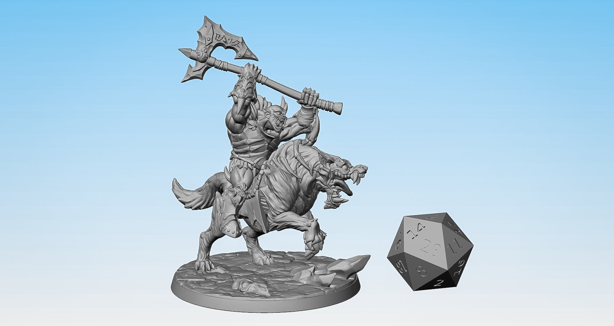 FROST ORC worg Rider A Dungeons and Dragons - Etsy UK
