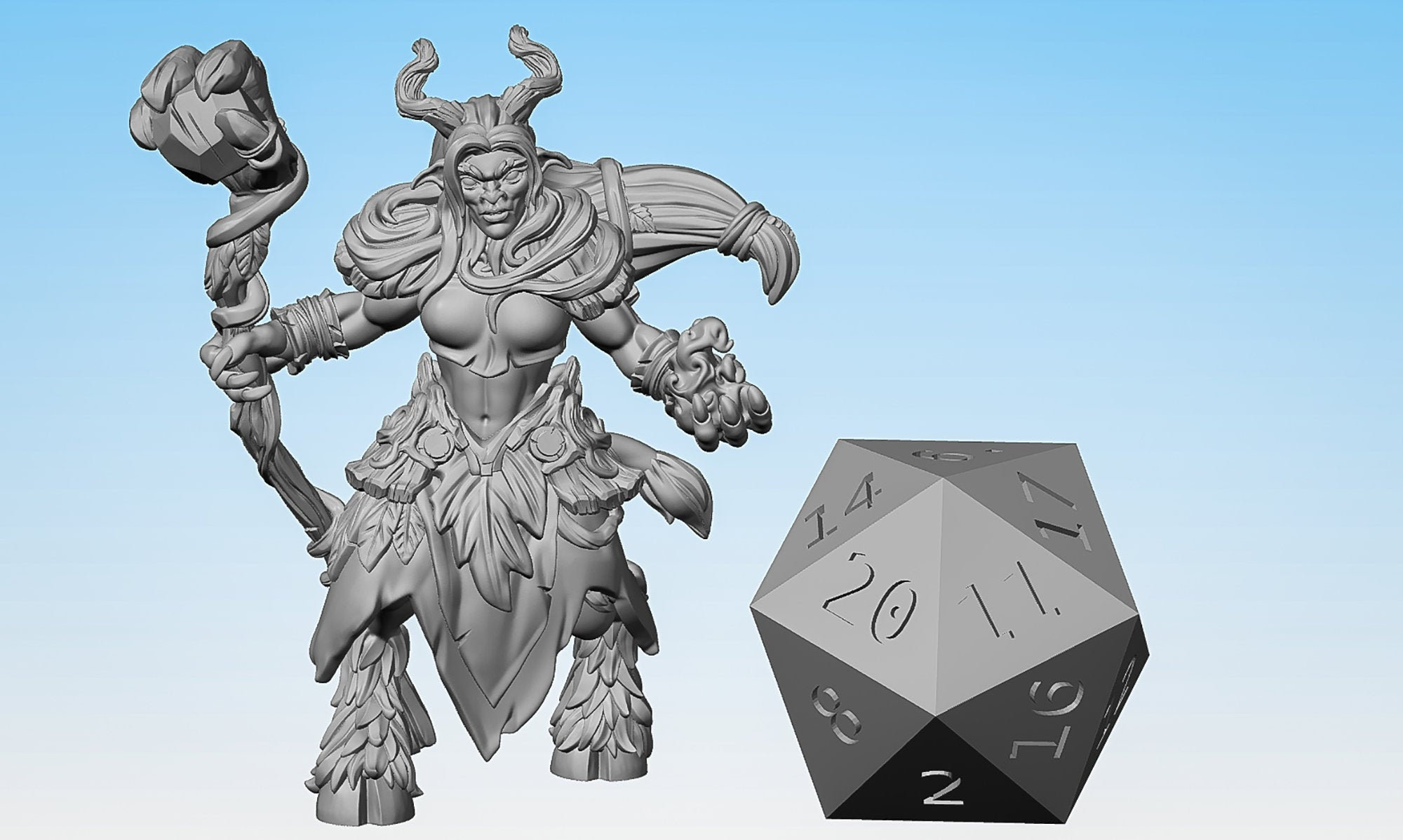 SATYR FEMALE druid Dungeons and Dragons Dnd - Etsy