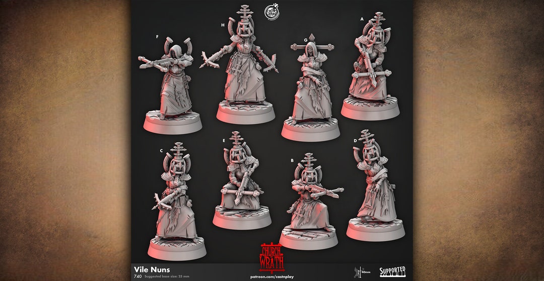 Priestess "vile Nuns" | 12K Dnd | Wargaming | Dungeons and Dragons ...