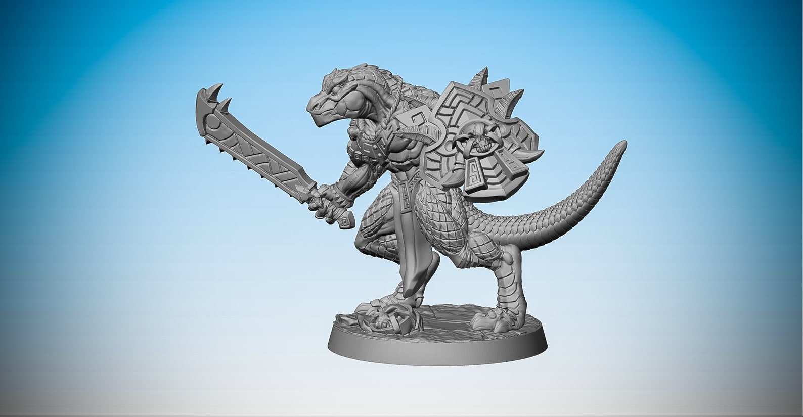 LIZARDFOLK WARRIOR sword Shield Dungeons and - Etsy