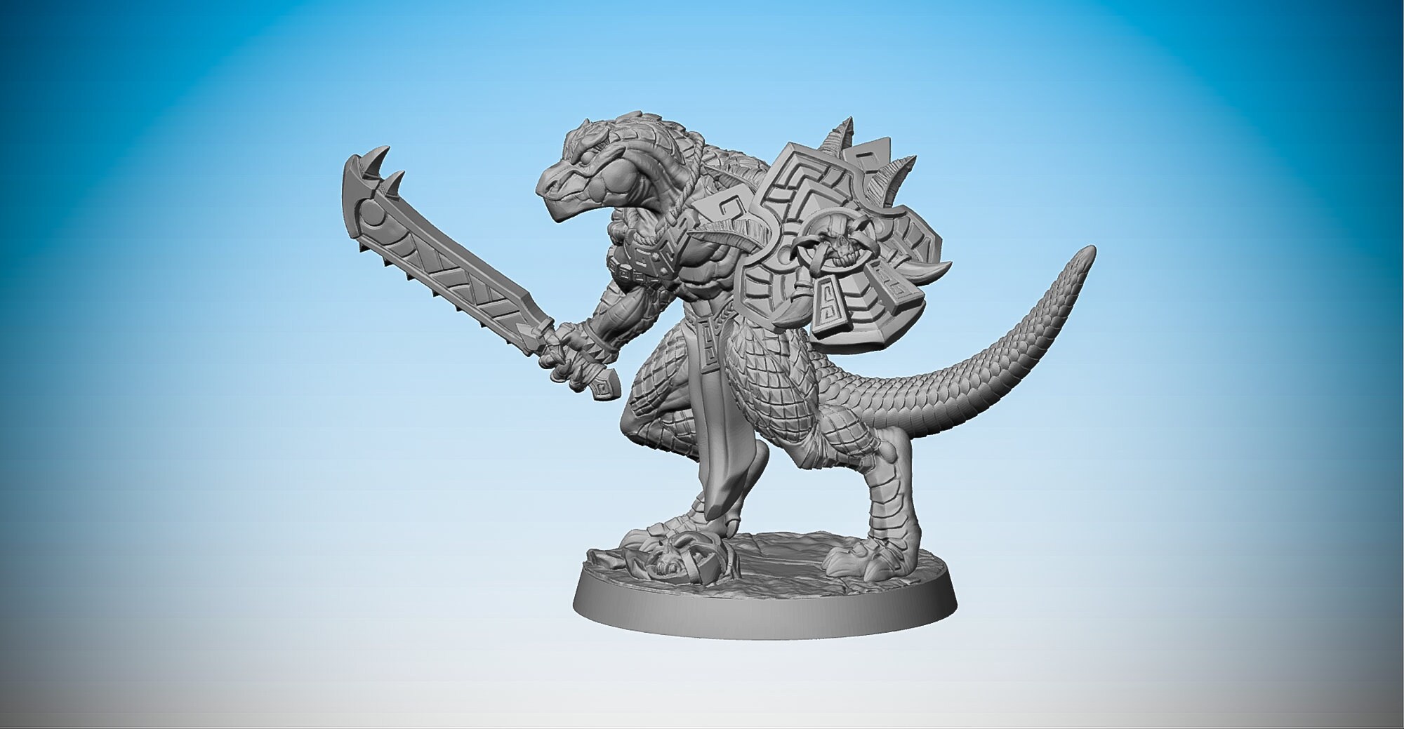 LIZARDFOLK WARRIOR sword Shield Dungeons and - Etsy