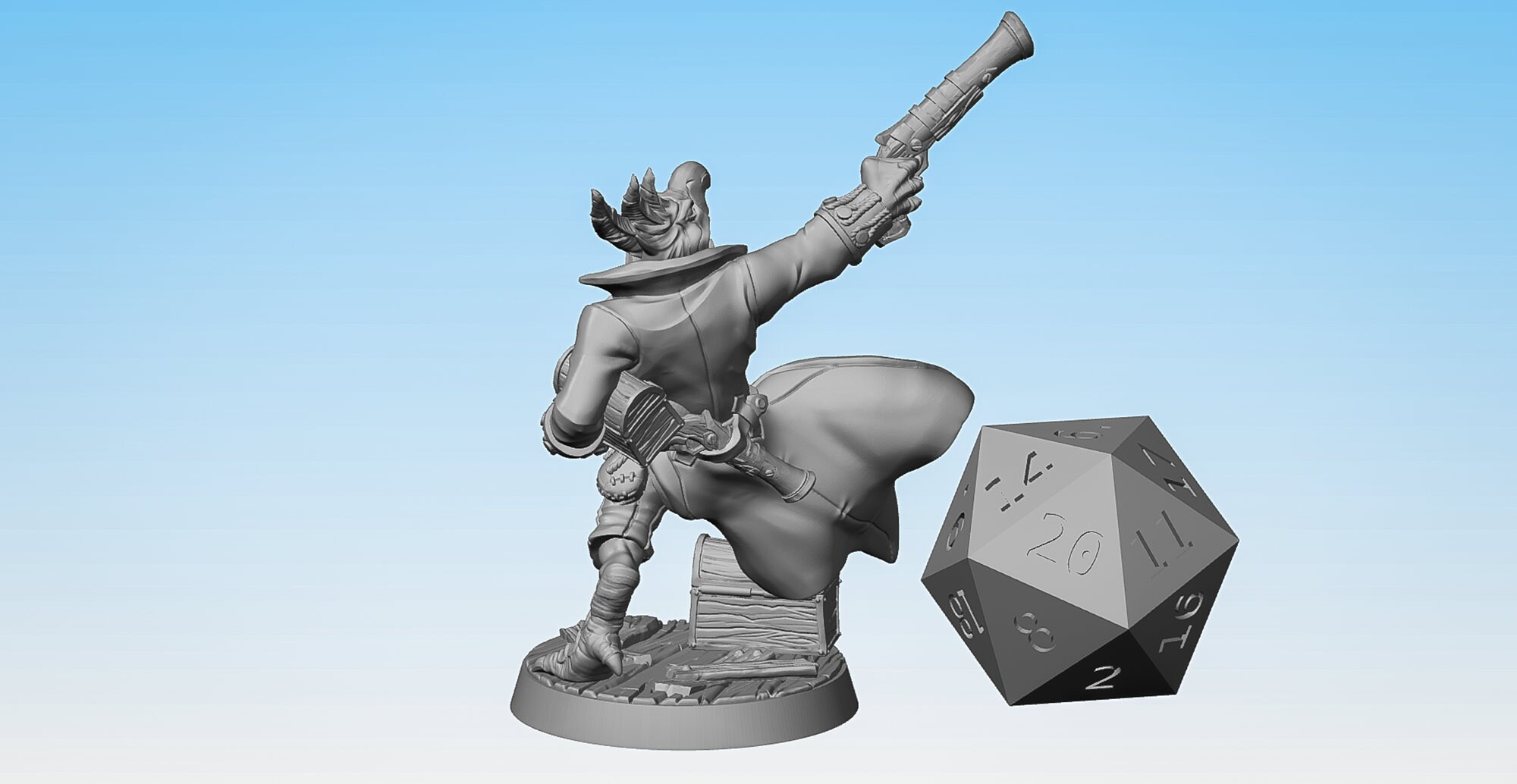 CAPTAIN FLINTLOCK pistol Dungeons and Dragons Dnd | Etsy