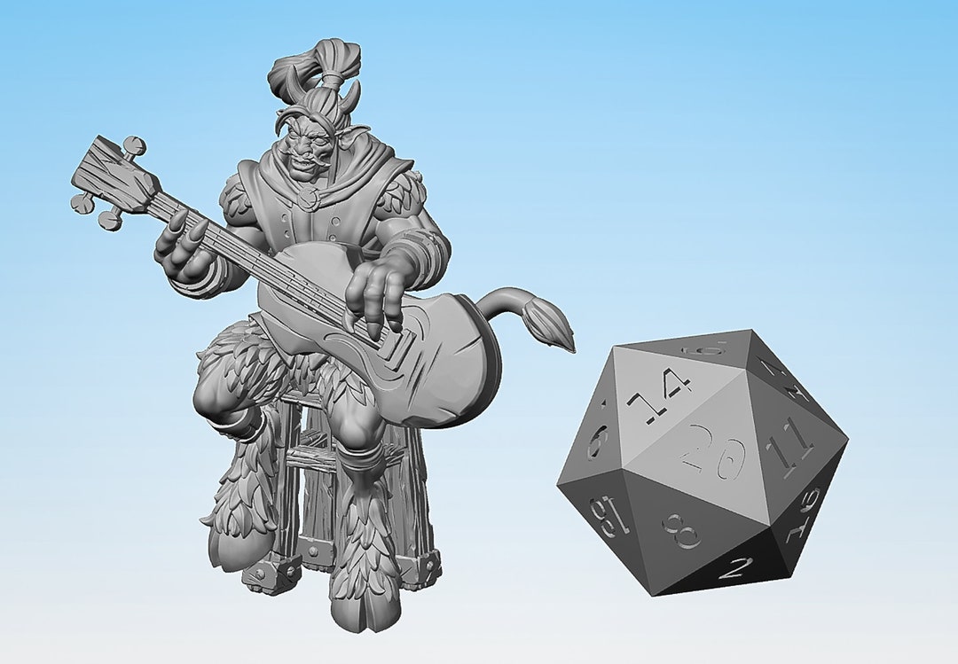 SATYR bard Dungeons and Dragons Dnd Pathfinder Tabletop RPG Hero Size ...