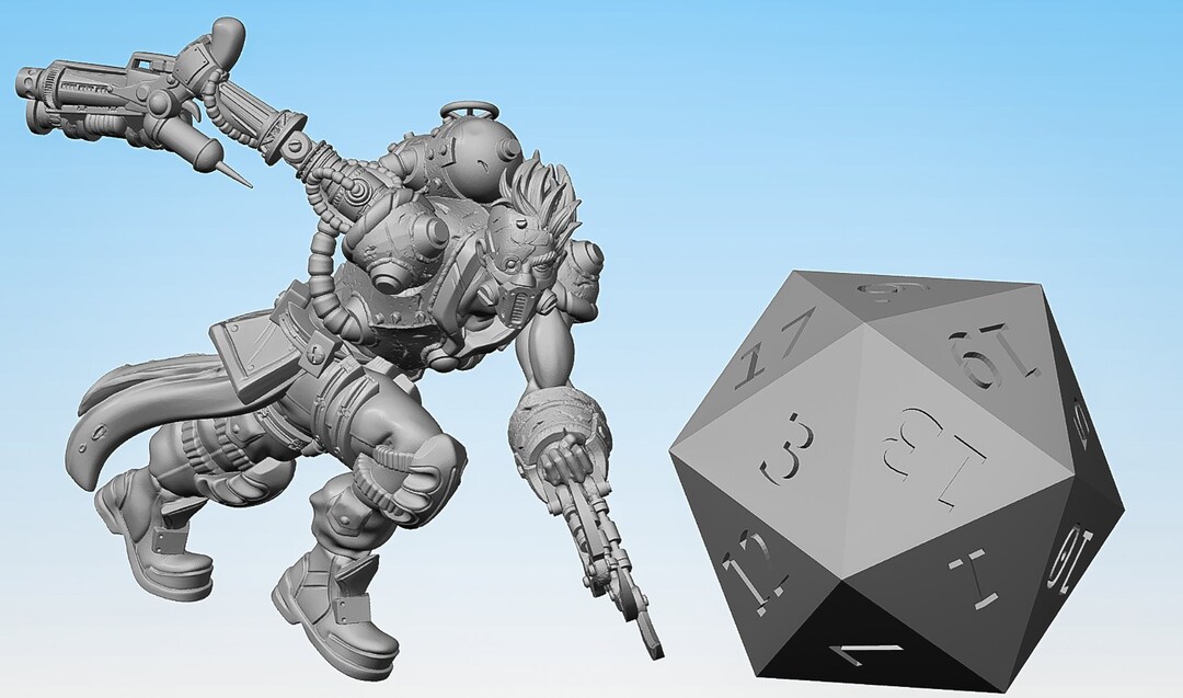 CYBORG WARRIOR b Dungeons and Dragons Dnd Pathfinder Tabletop RPG Hero ...