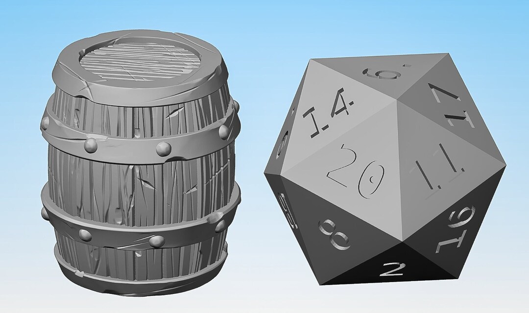 Barrel 02 Clutter Terrain Props Dungeons and Dragons Dnd Pathfinder ...