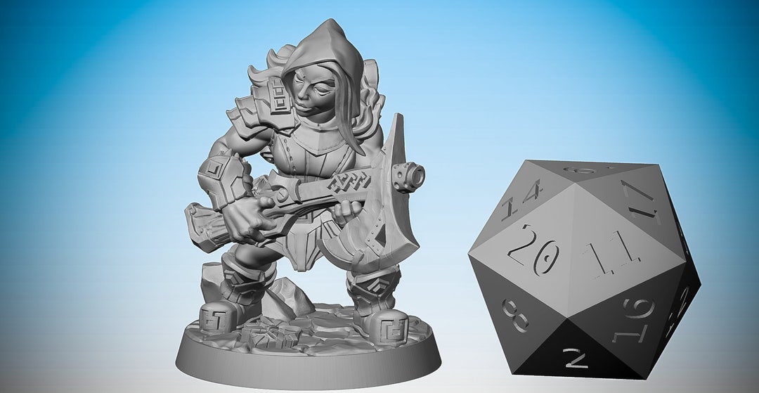 Buy DWARVEN OATHBREAKER Female d Rifle & Axe Dungeons and Dragons Dnd ...