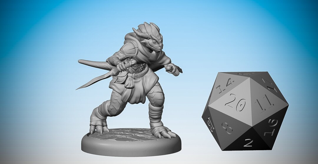 DRAGONBORN ROGUE Assassin Dungeons and Dragons DnD Pathfinder Tabletop ...