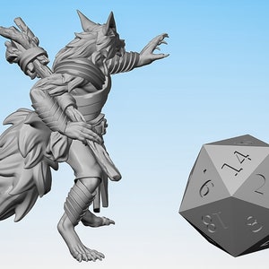 FOXKIN A monk KITSUNE Dungeons and Dragons Dnd Pathfinder Tabletop RPG ...