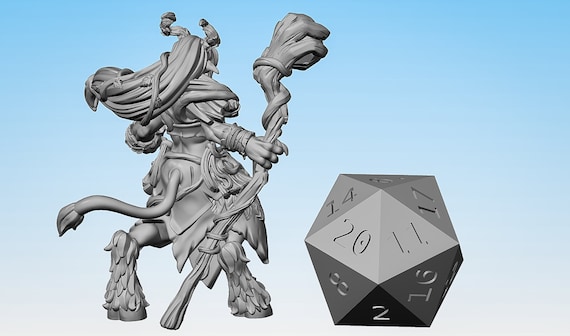 Role Playing Miniatures Toys 28 mm RPG Pathfinder Tabletop SATYR FEMALE ...